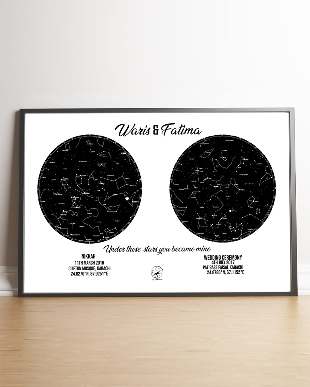 Classic White 2 in 1 Star Map – Tohfay Shofay